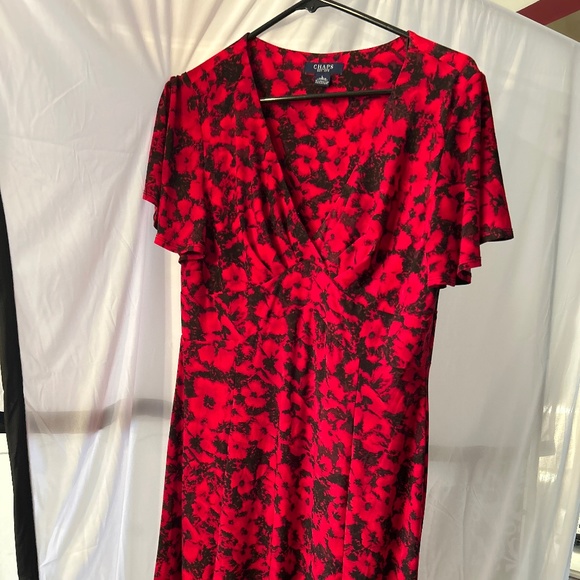 Chaps | Dresses | Chaps Red And Black Dress | Poshmark